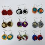 Millefiori Earrings - Ficklesticks Fabric Jewels