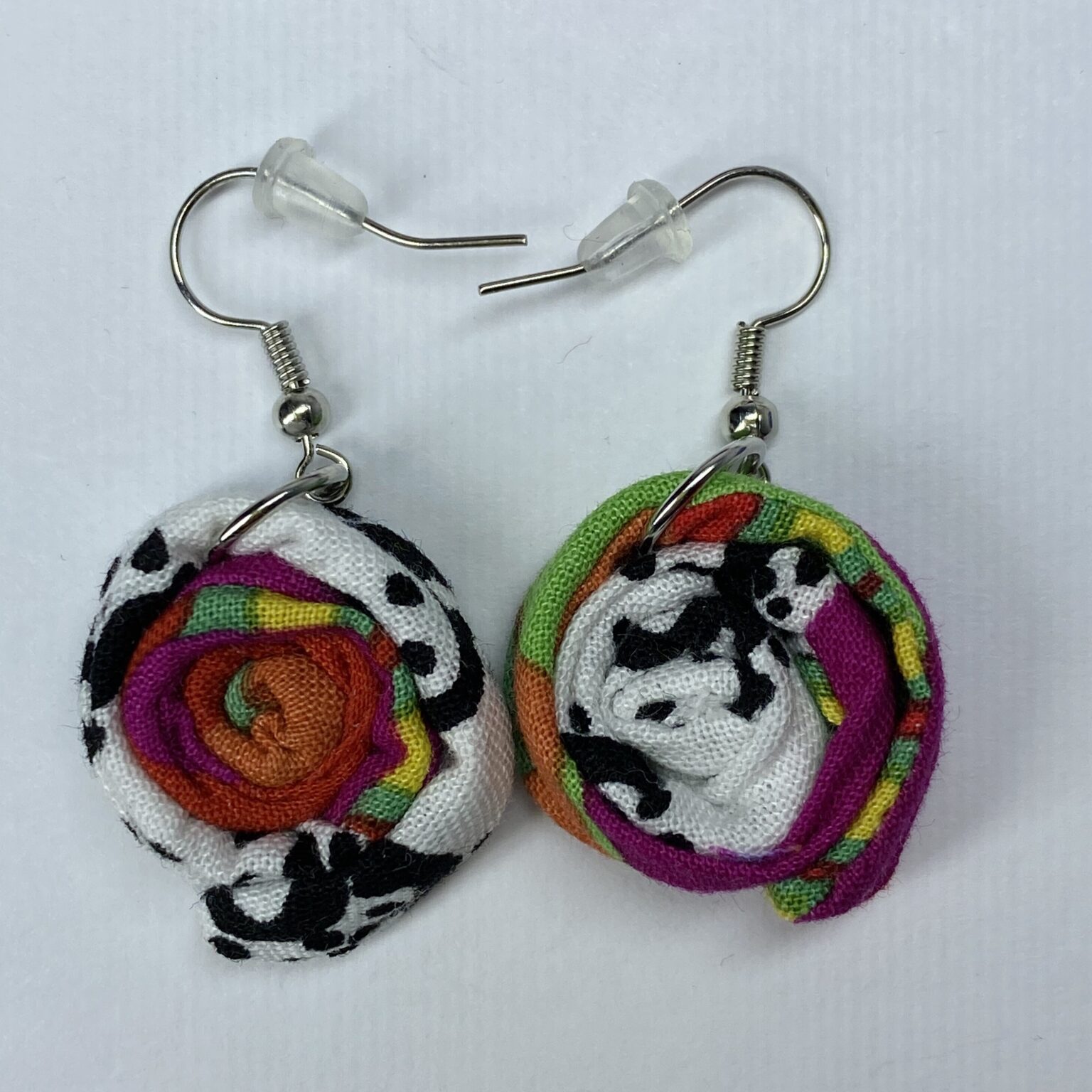 Millefiori Earrings - Ficklesticks Fabric Jewels