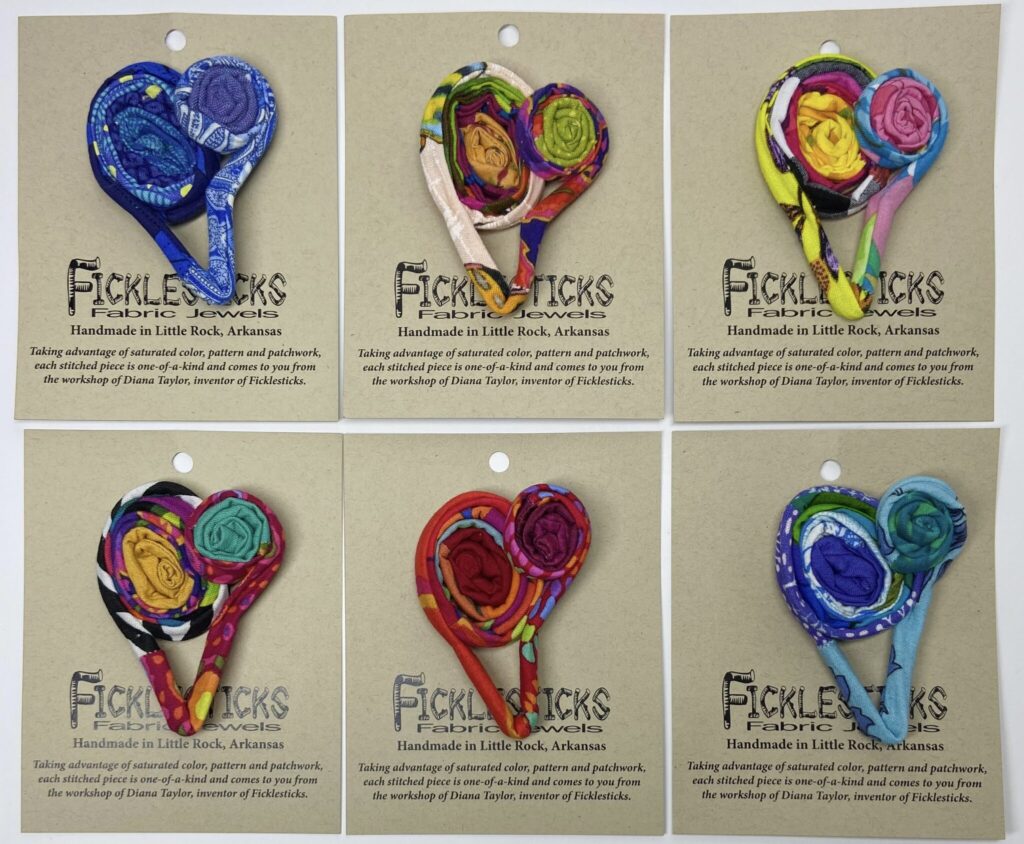 Heart Pin – Ficklesticks Fabric Jewels