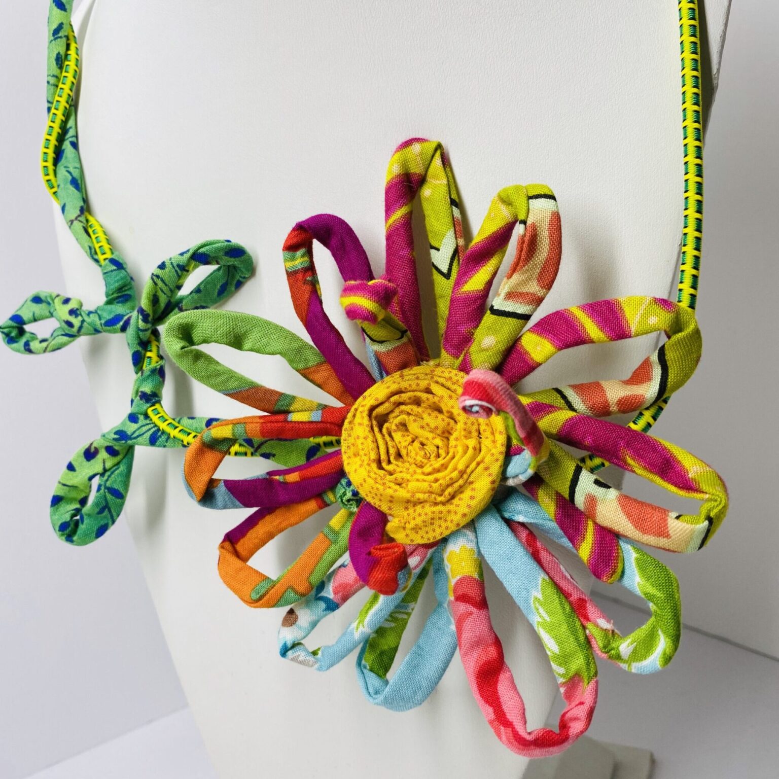 Small Neck Flower – Ficklesticks Fabric Jewels