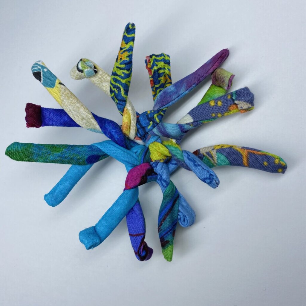 Fireworks Pin - Ficklesticks Fabric Jewels