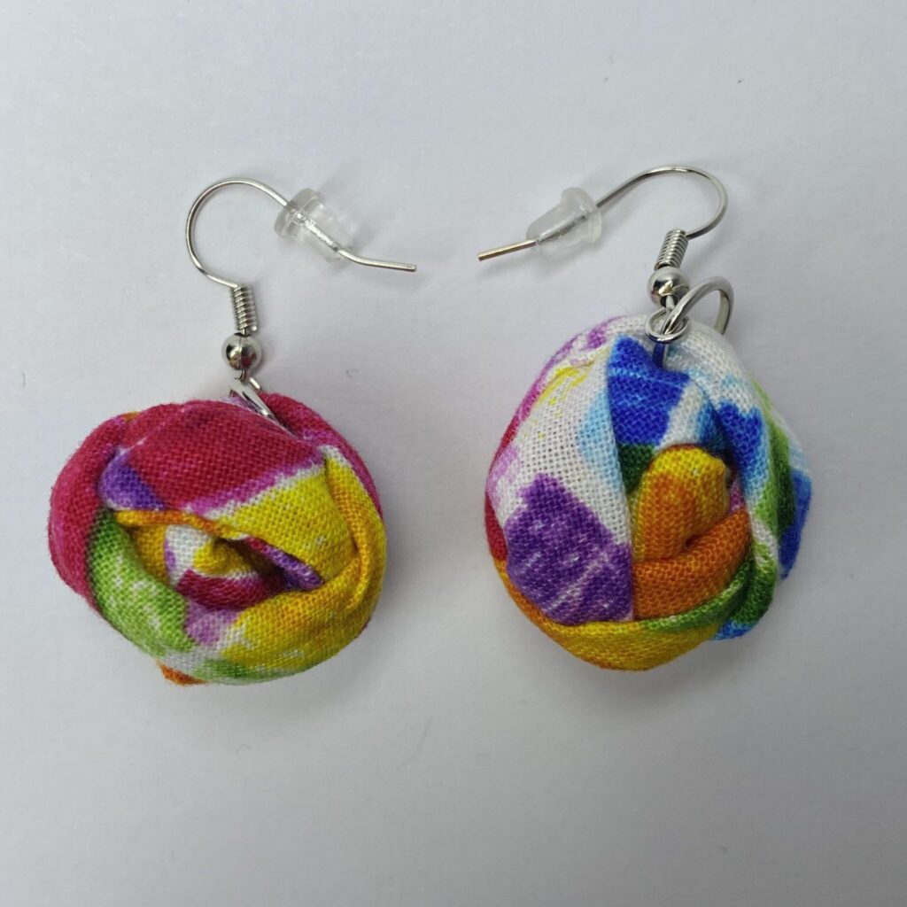 Gumball Earrings – Ficklesticks Fabric Jewels