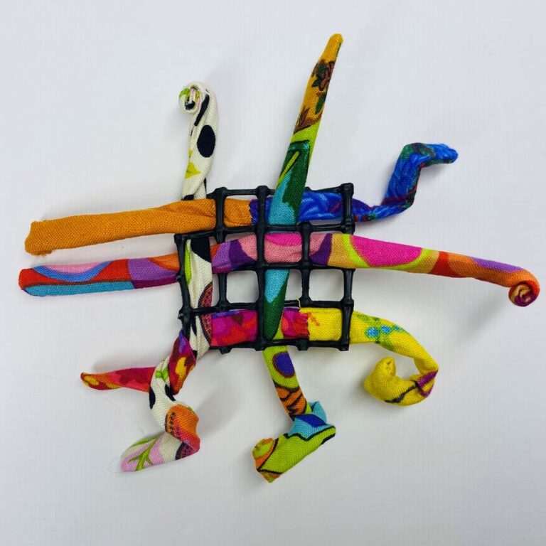 Fireworks Pin - Ficklesticks Fabric Jewels