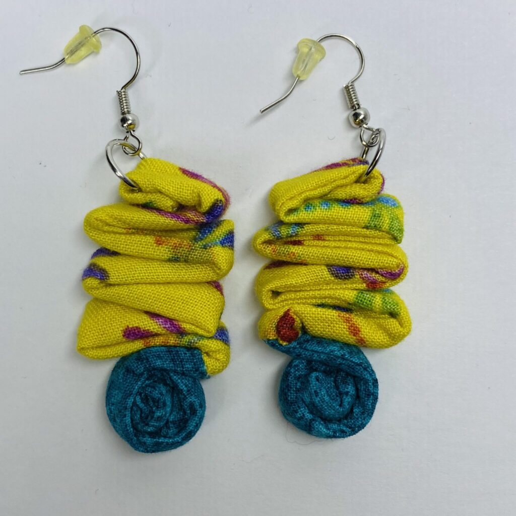 Zig Zag Earrings – Ficklesticks Fabric Jewels
