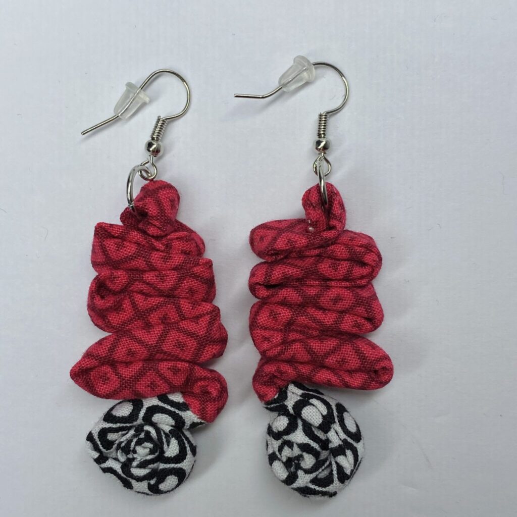Zig Zag Earrings – Ficklesticks Fabric Jewels